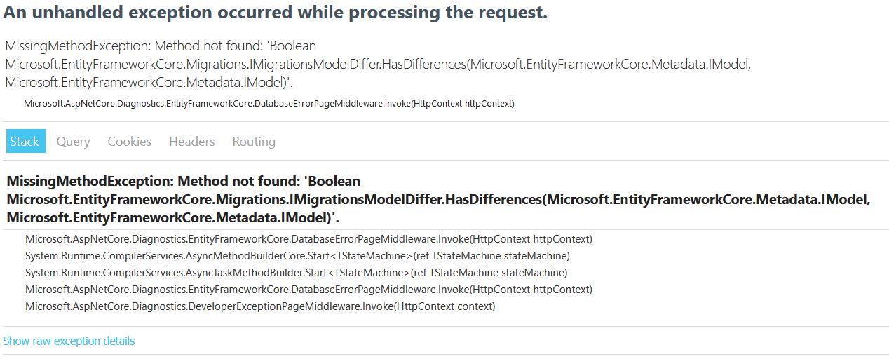 مشکل ورژن پکیج های entity