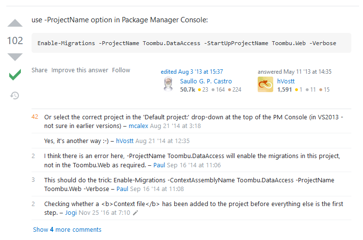 خطا در اجرای دستور enable-migration