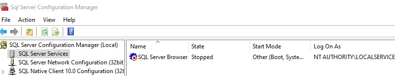 ارور در نصب SQL