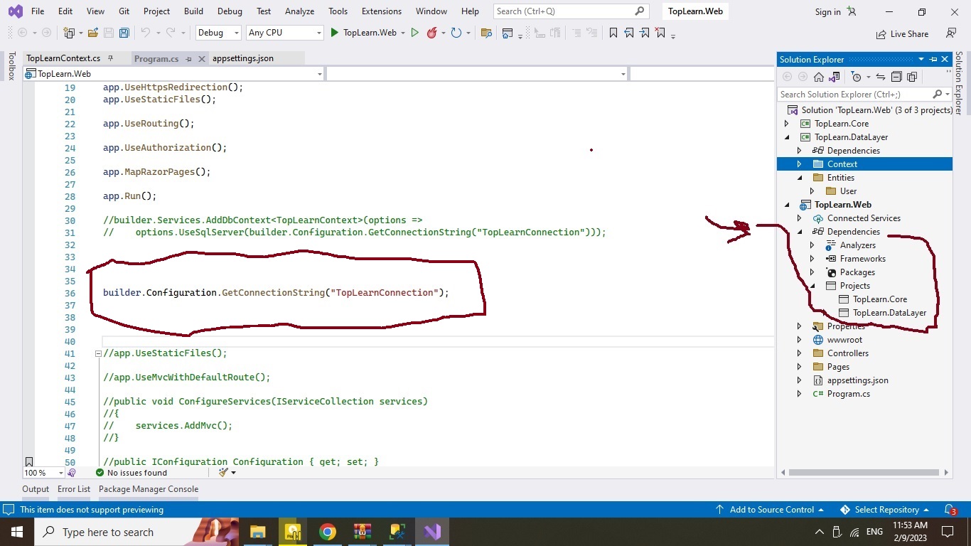 نبود Startup در visual studio 2022