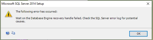 خطای نصب Database Engine services